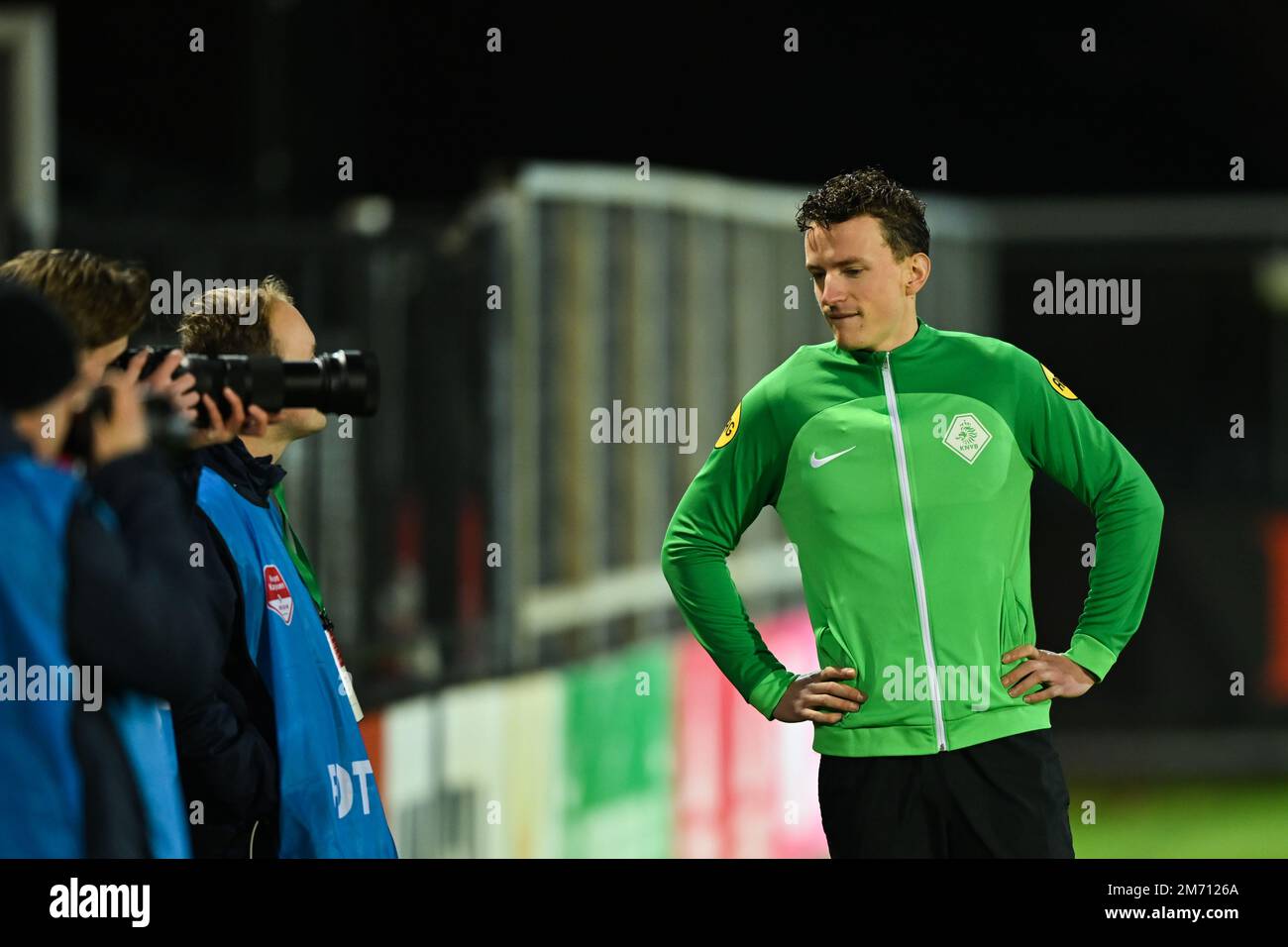 AMSTERDAM, NETHERLANDS - JANUARY 6: Assistant referee Rick van Rijn ...