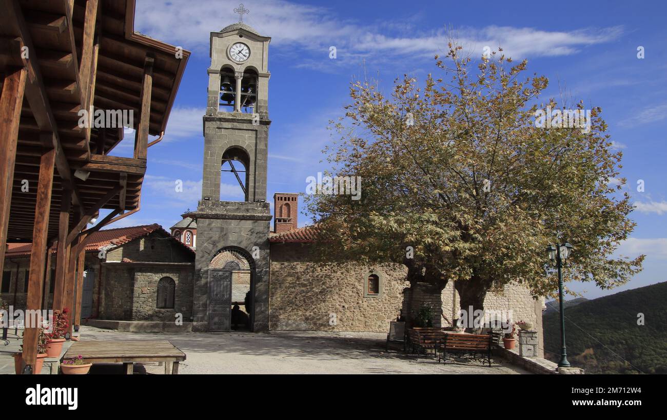 Koronis Monastery near Plastira Lake, Karditsa, Thessaly, Greece Stock ...