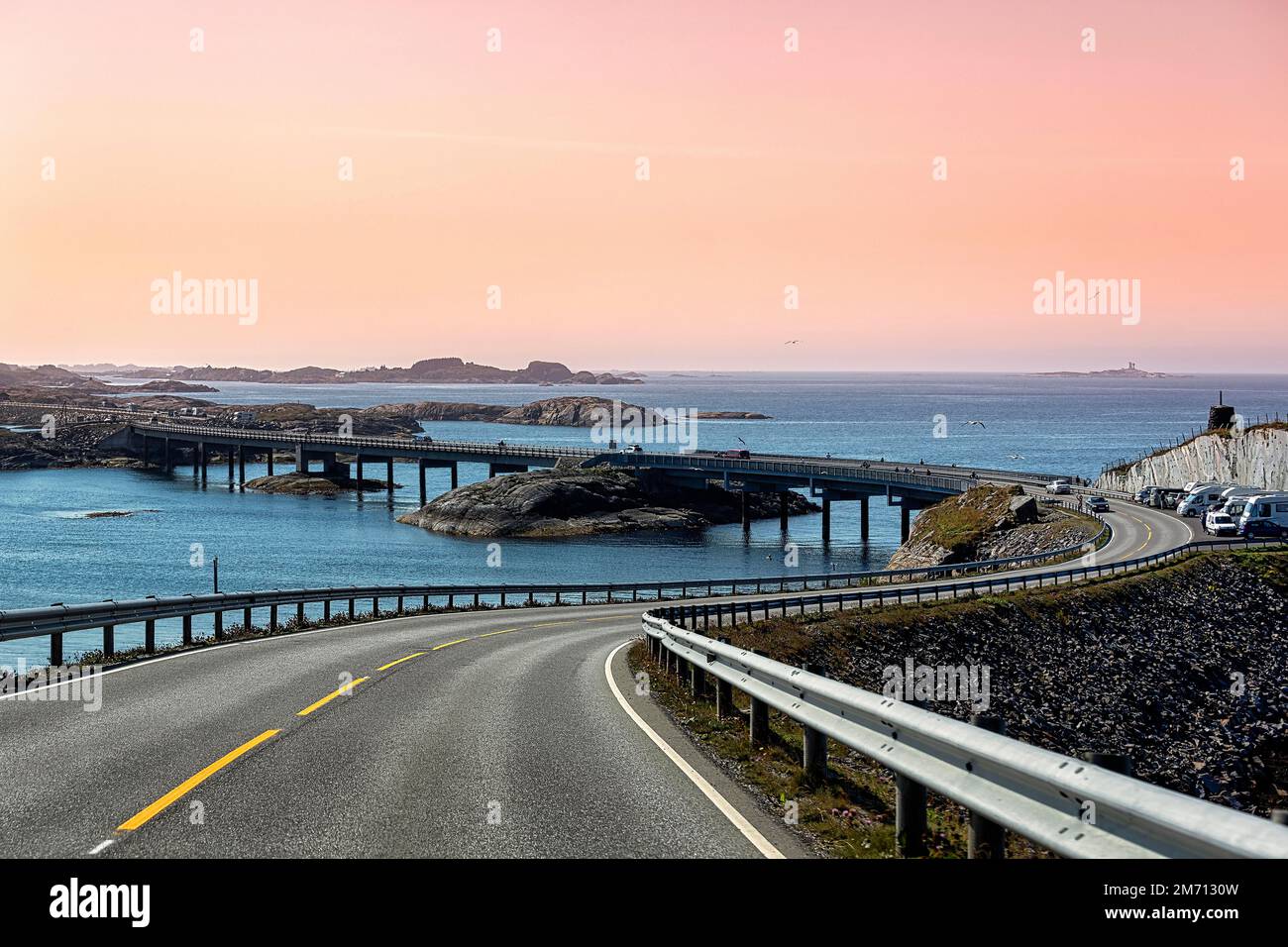 Atlantic Road, Bridge over Small Islands, Norwegian Landscape Route ...