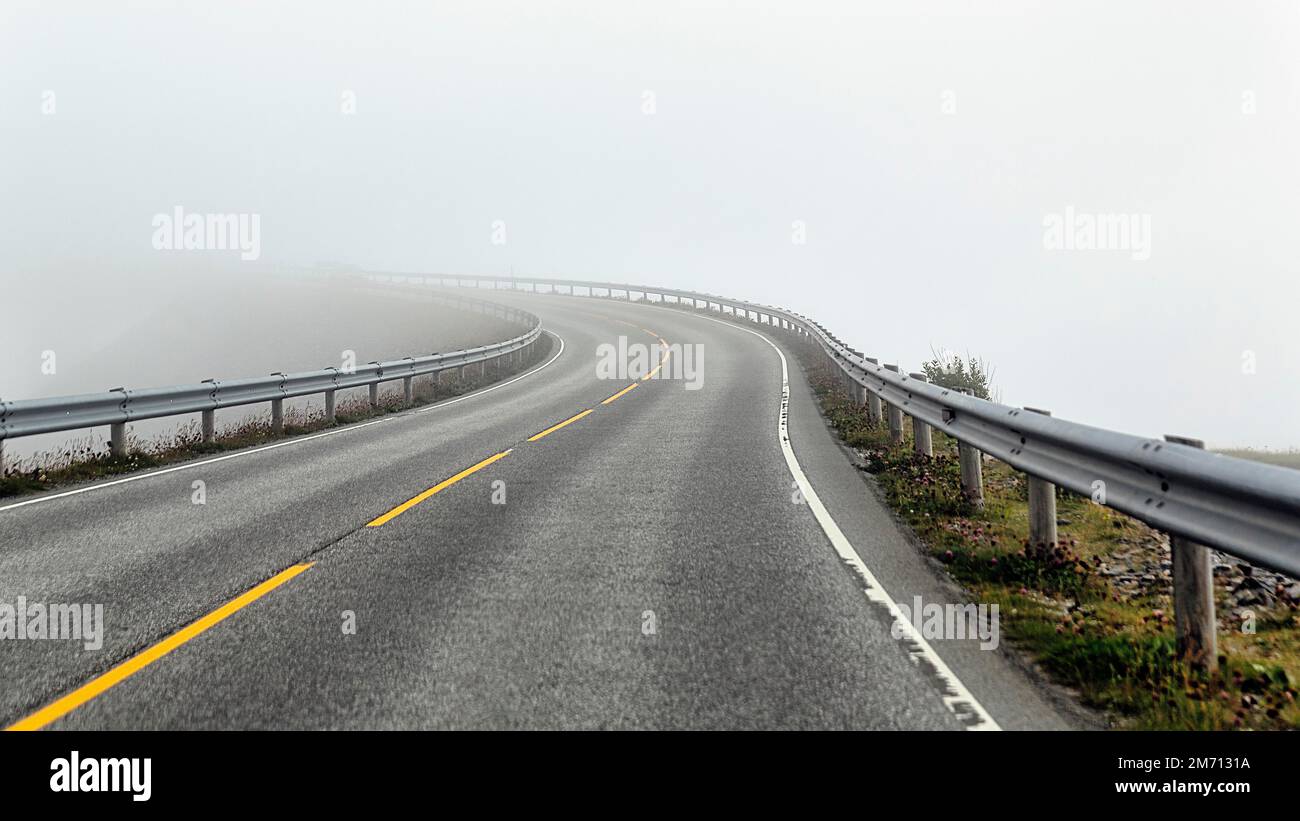 Empty winding road hi-res stock photography and images - Alamy