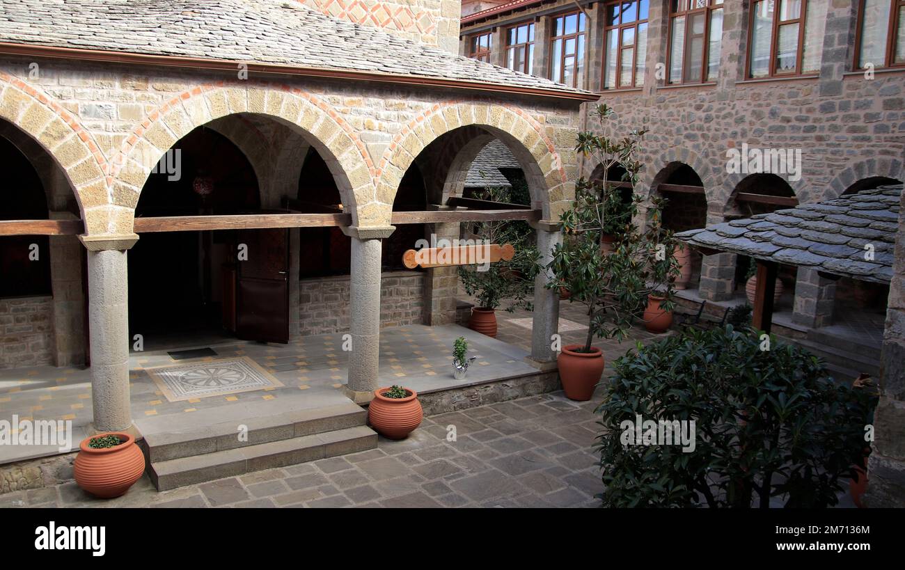 Koronis Monastery near Plastira Lake, Karditsa, Thessaly, Greece Stock ...