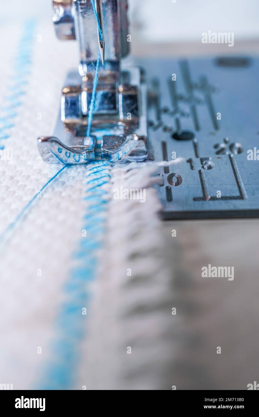 Blue sewing machine hi-res stock photography and images - Alamy
