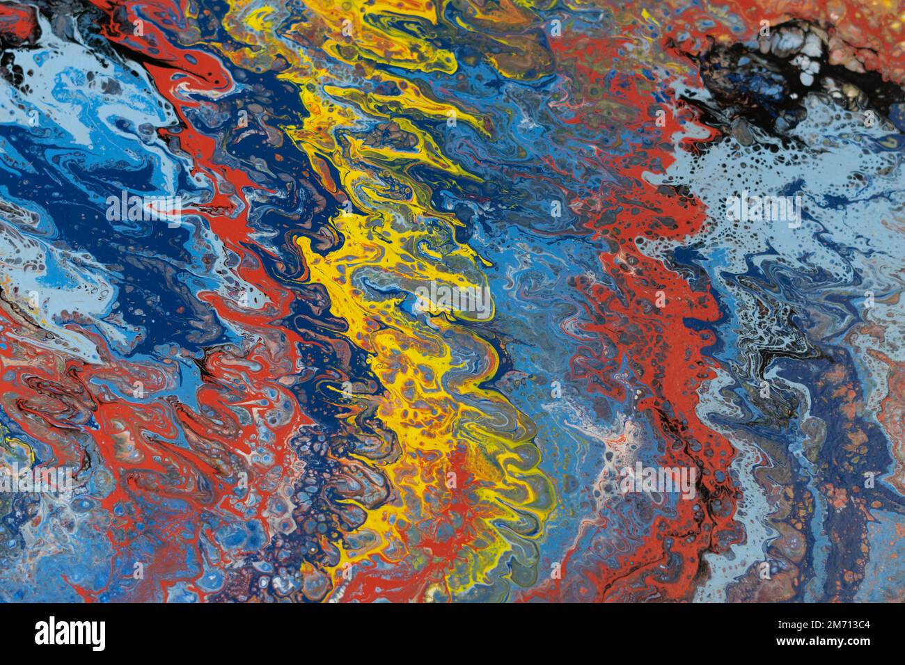 Abstract photography of fluids handmade with paints and oils and ...