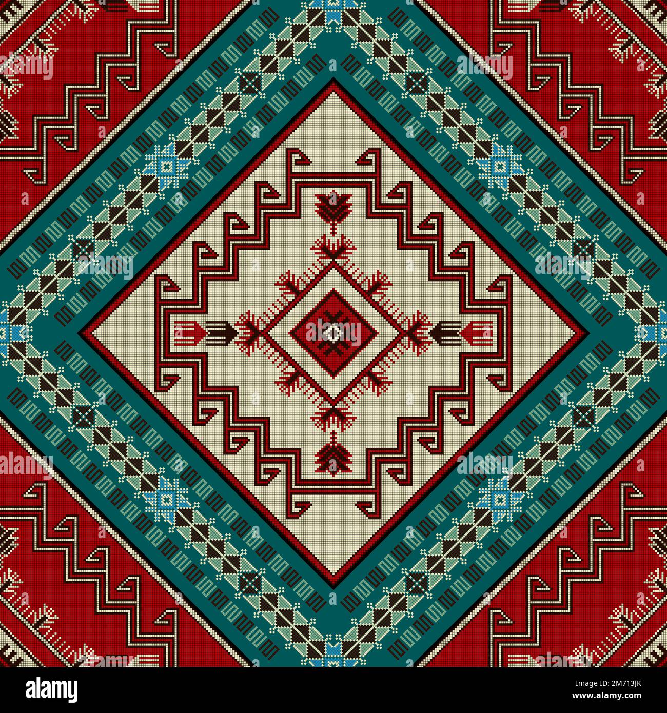 Traditional Kilim vector seamless pattern Stock Vector Image & Art - Alamy