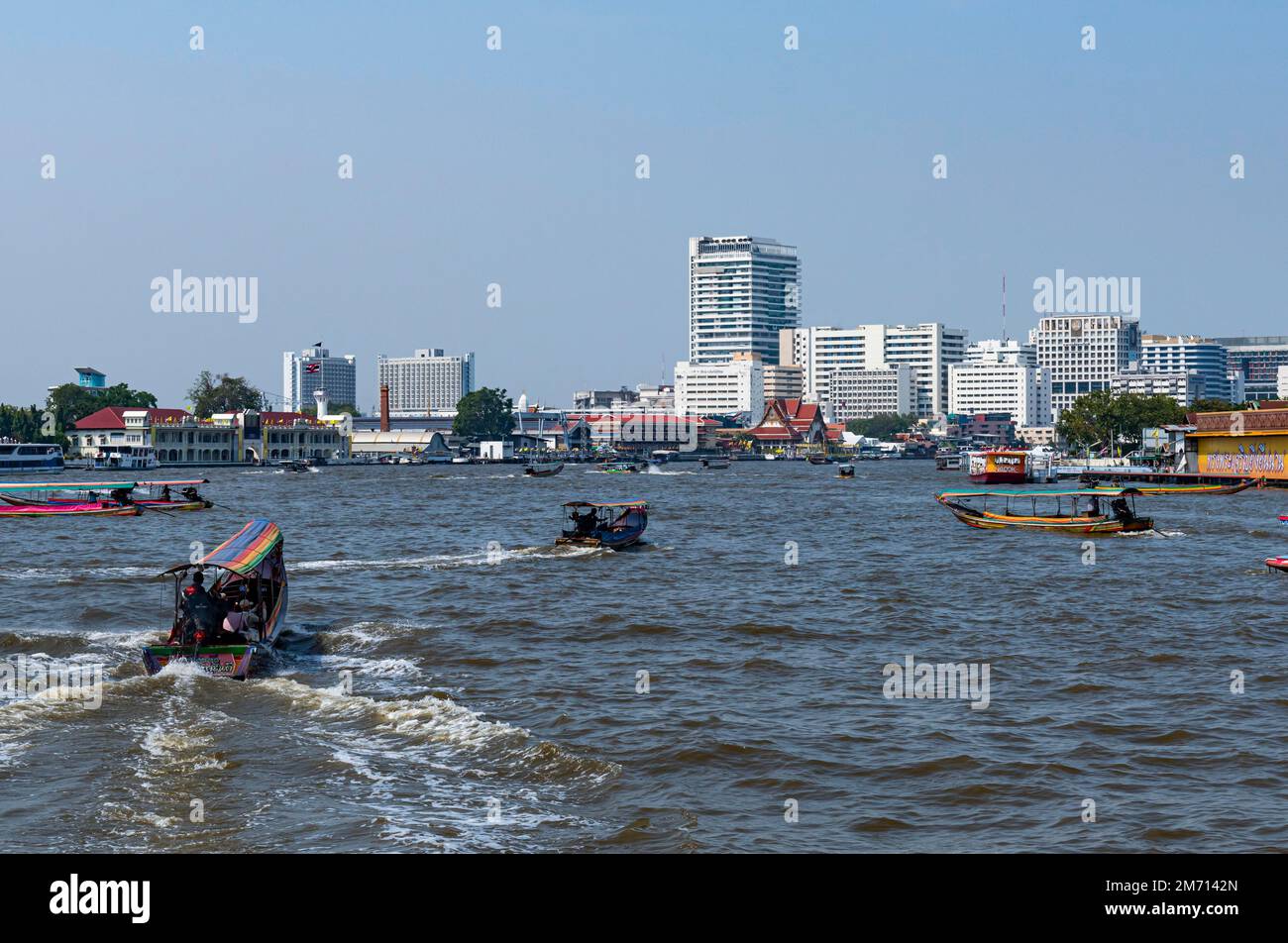 River ferries, Chao Phraya River, Bangkok, Thailand Stock Photo - Alamy