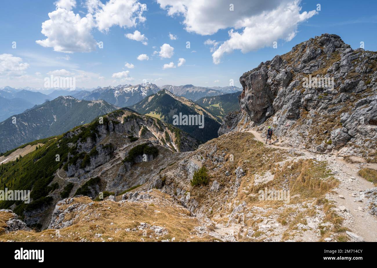 Hiker, Hike to the Kramerspitz, Bavaria, Germany Stock Photo - Alamy