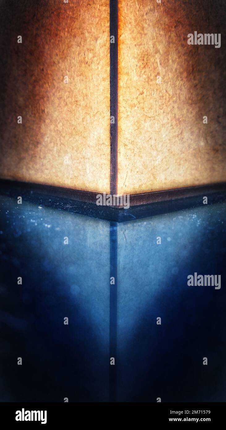 A vertical background of fire against ice in an opposite world concept ...