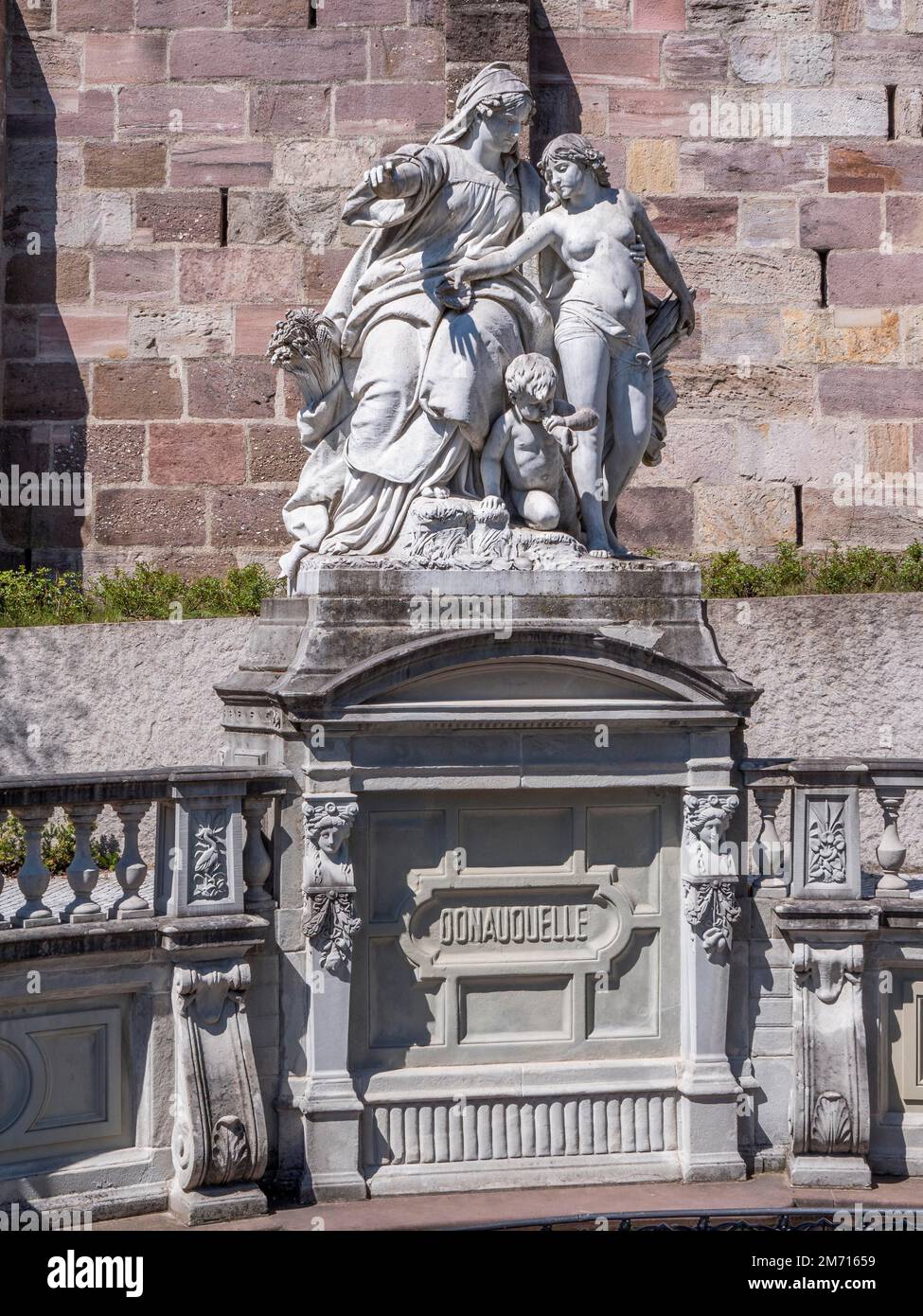 The source of the Danube with the sculpture Mutter Baar weist ihrer ...