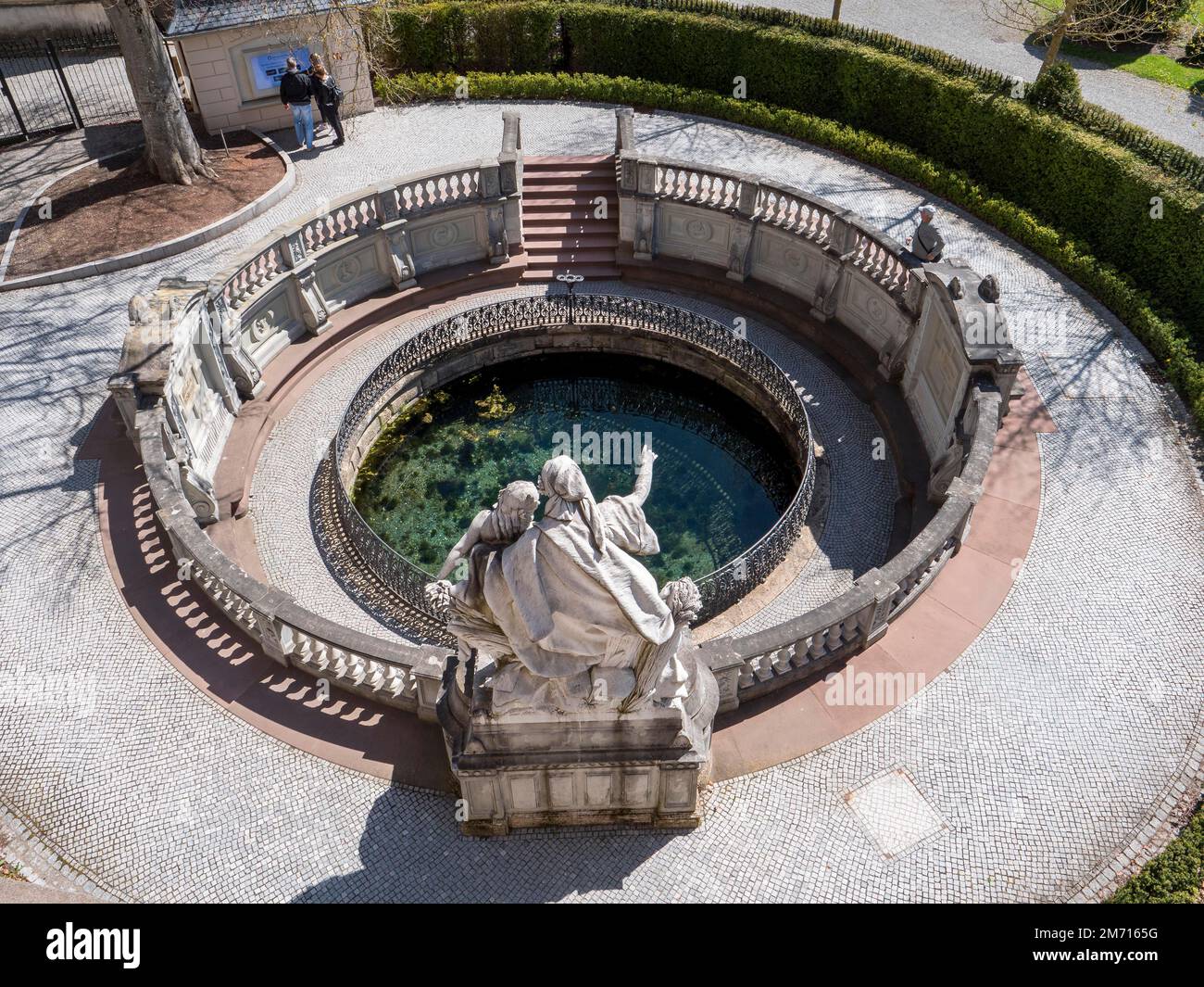 The source of the Danube with the sculpture Mutter Baar weist ihrer ...