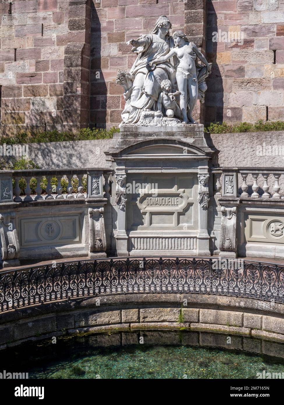 The source of the Danube with the sculpture Mutter Baar weist ihrer ...