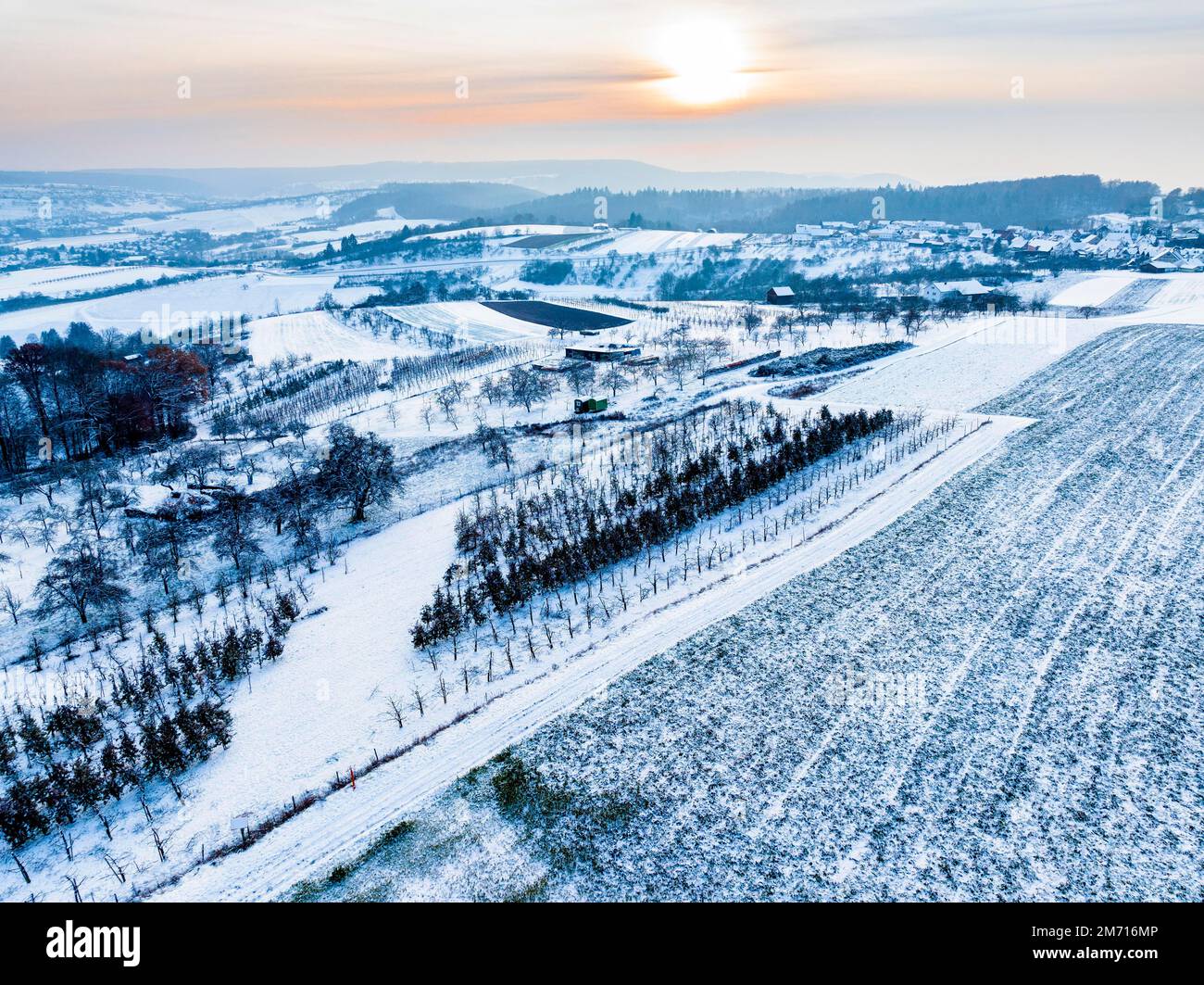 Germany, Baden-Wuerttemberg, region Swabian Forest, Drone view of ...