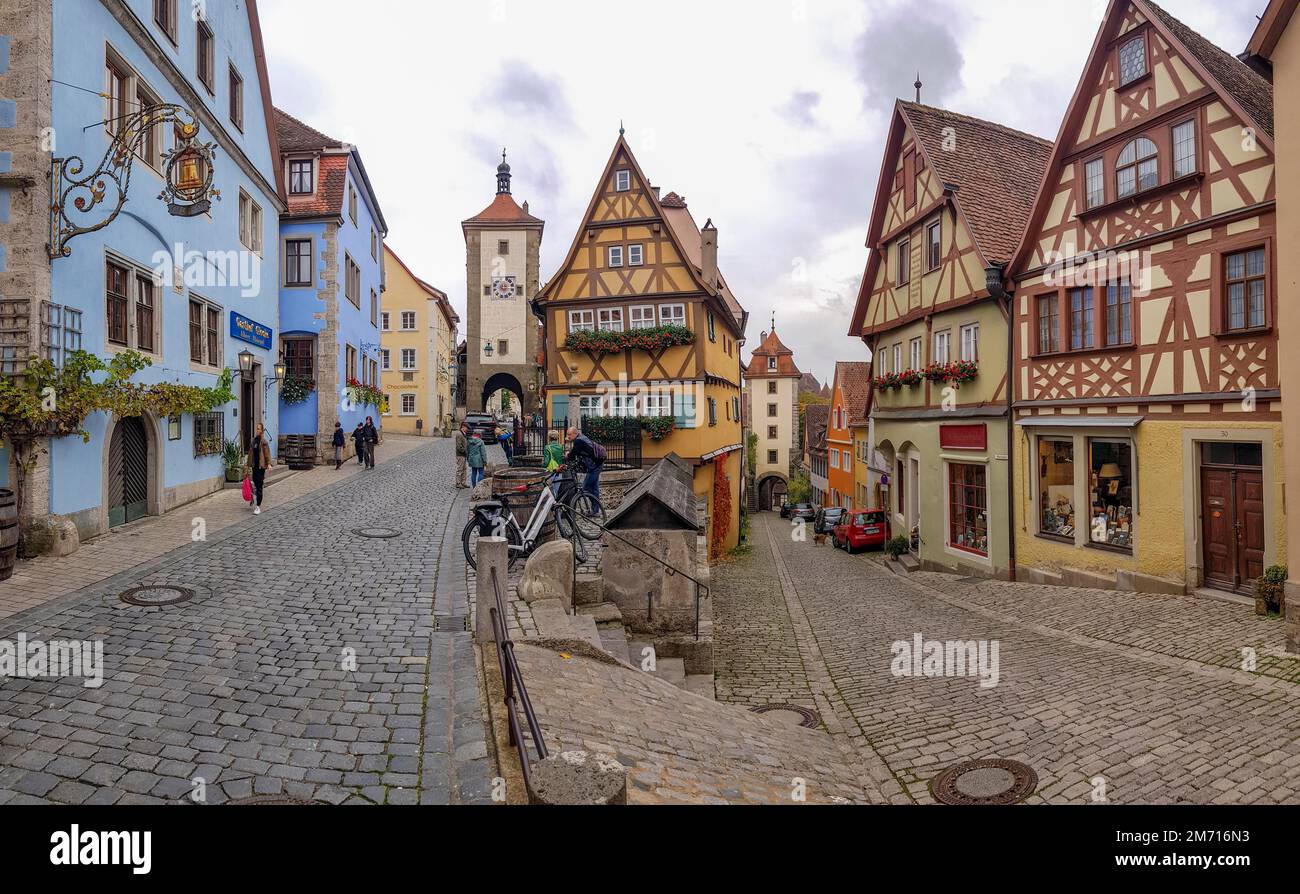 Medieval historic half-timbered houses at Historisches Viertel ...