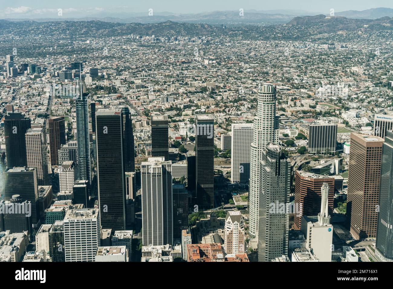 Aerial photo downtown los angeles hi-res stock photography and images ...