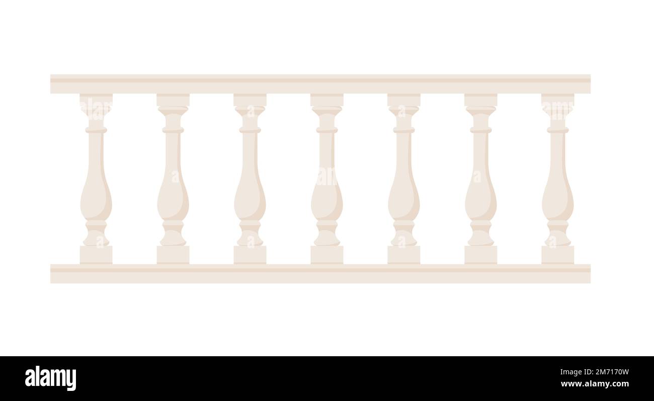 Stone balustrade with balusters for fencing. Palace fence. Balcony ...
