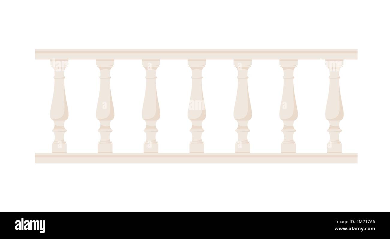 Stone balustrade with balusters for fencing. Palace fence. Balcony ...