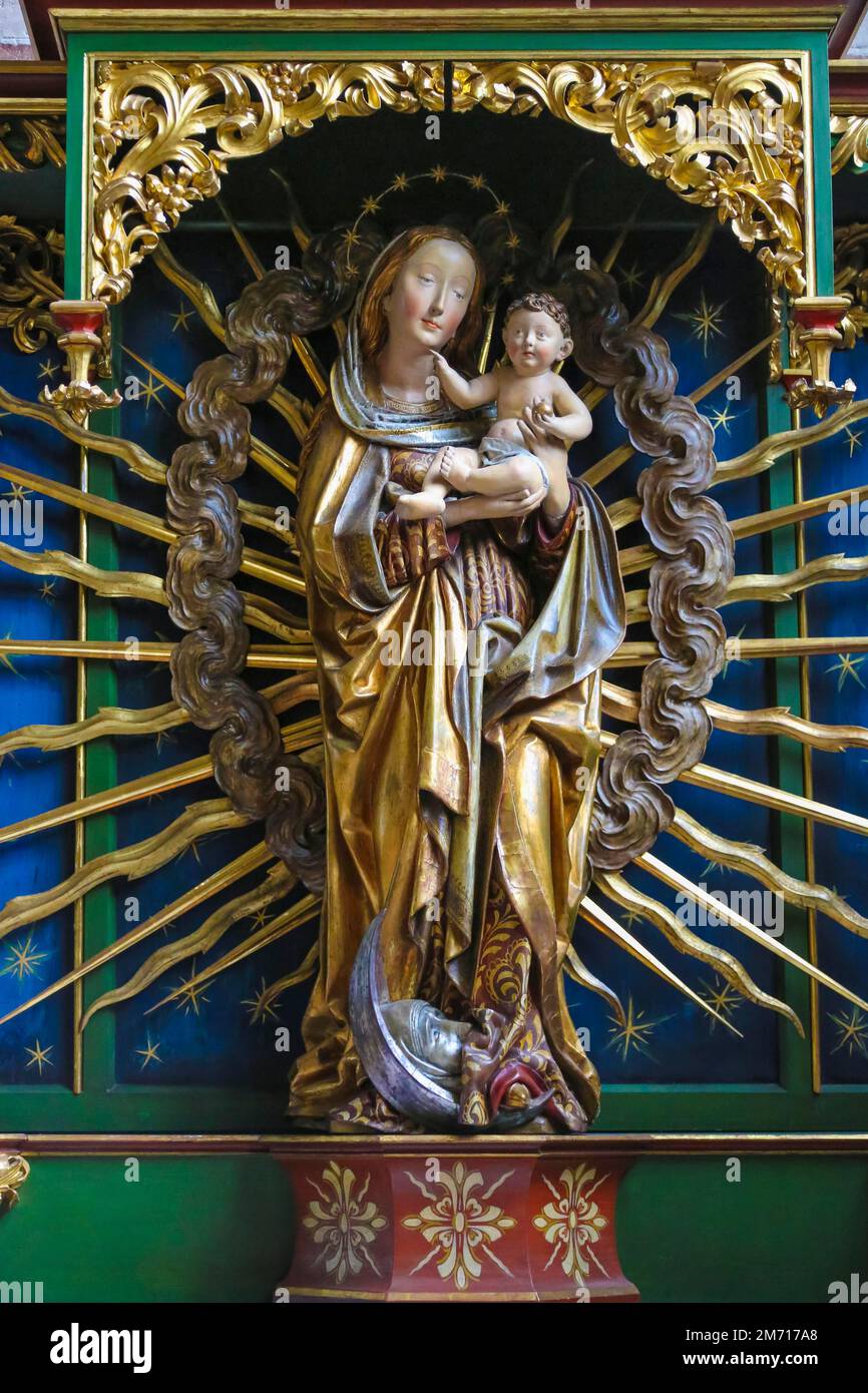 Madonna on the Crescent Moon, attributed to Gregor Erhart, Mary with ...