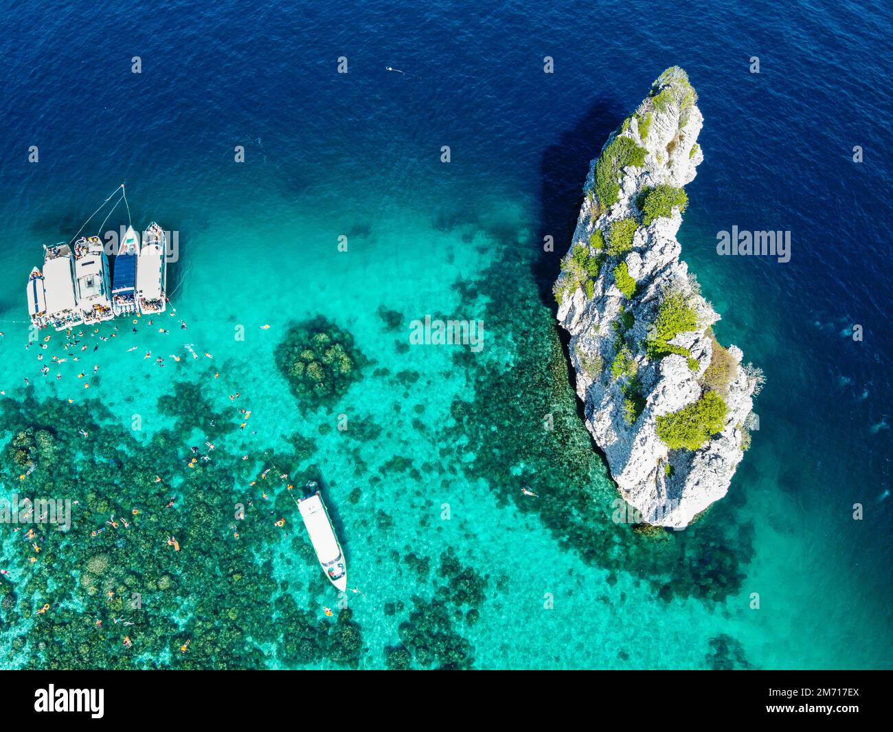 Aerial of Koh Ha, Mu Ko Lanta National Park, Thailand, Thailand Stock ...