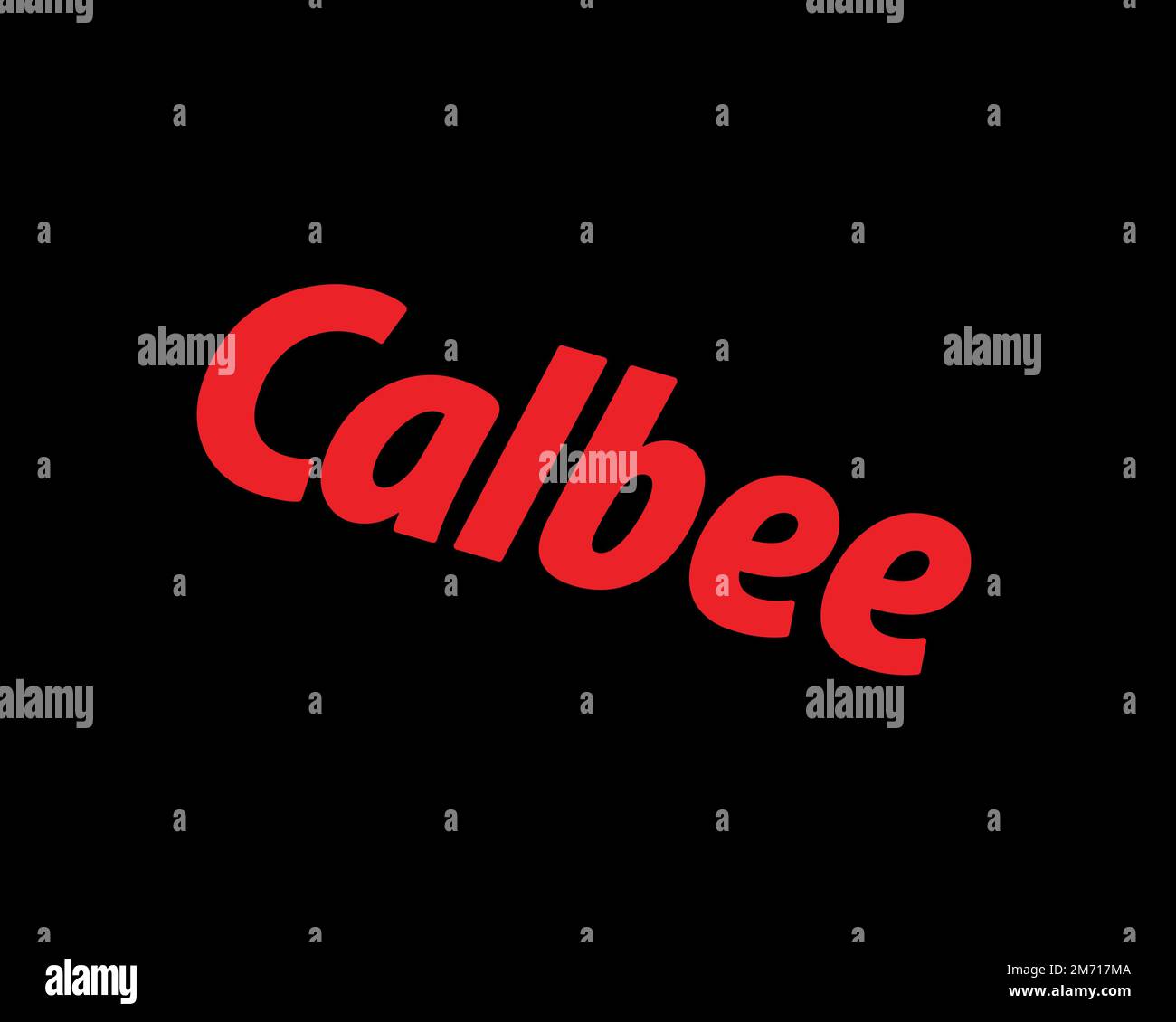 Calbee, rotated logo, black background B Stock Photo - Alamy
