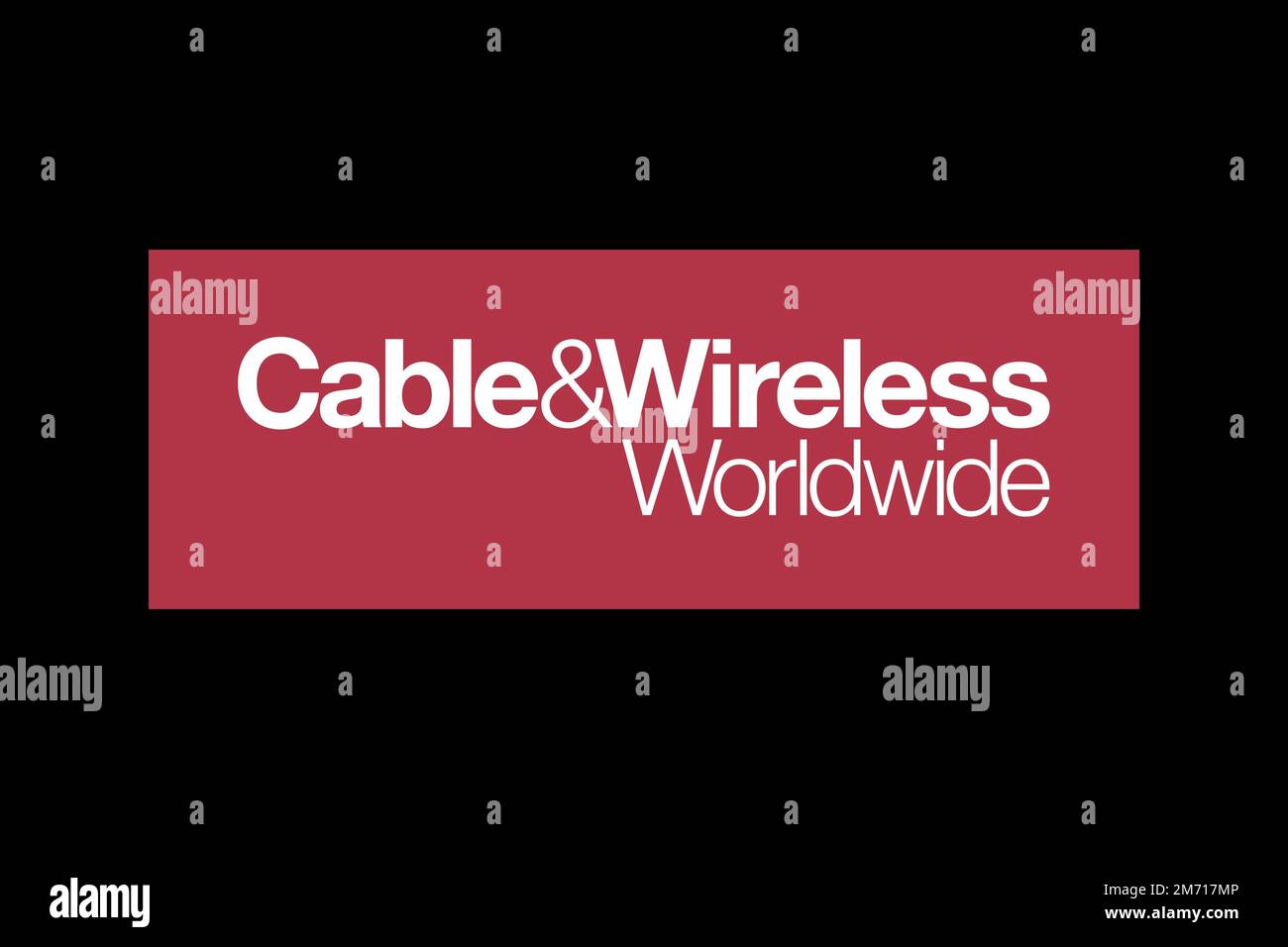 Cable & Wireless Worldwide, Logo, Black background Stock Photo - Alamy