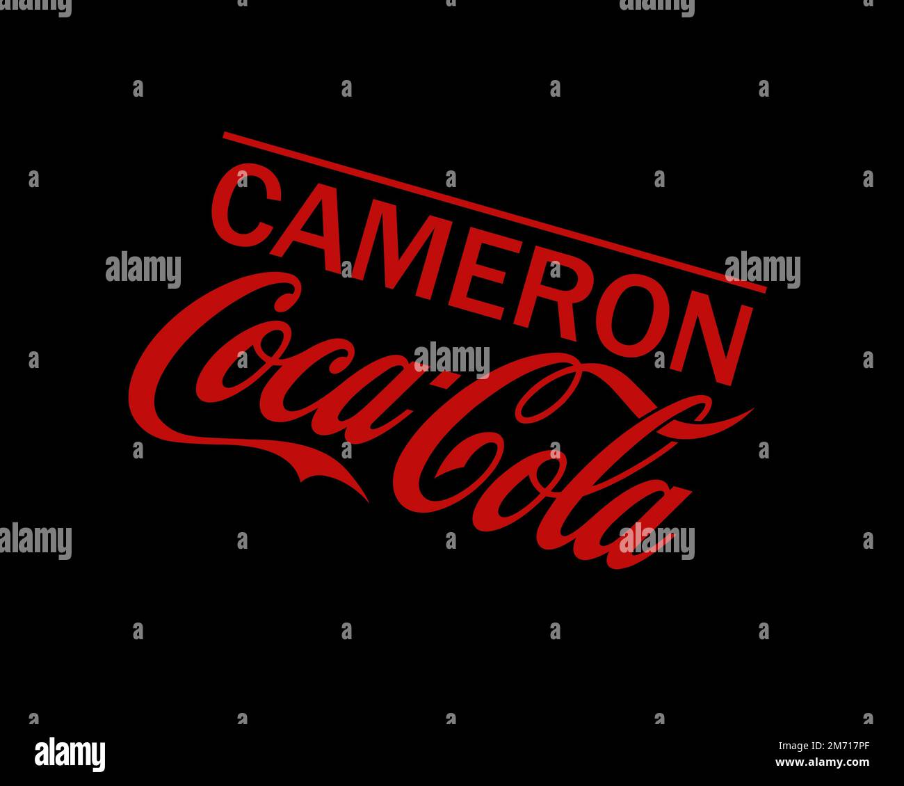Cameron Coca Cola, Rotated Logo, Black Background B Stock Photo - Alamy