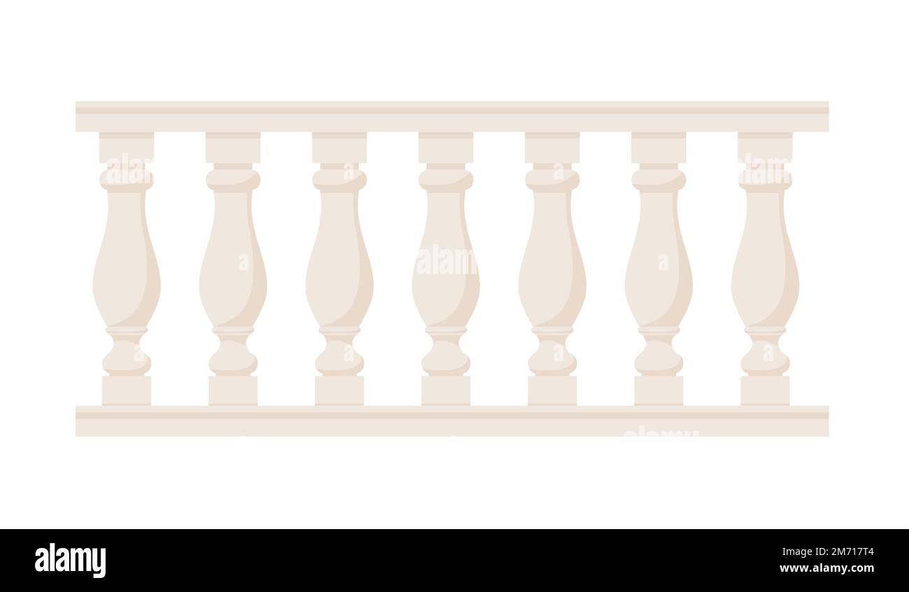Stone balustrade with balusters for fencing. Palace fence. Balcony ...