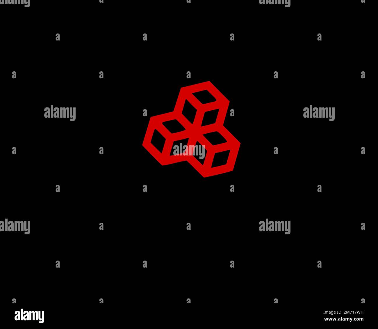 Cargolux, rotated logo, black background B Stock Photo - Alamy