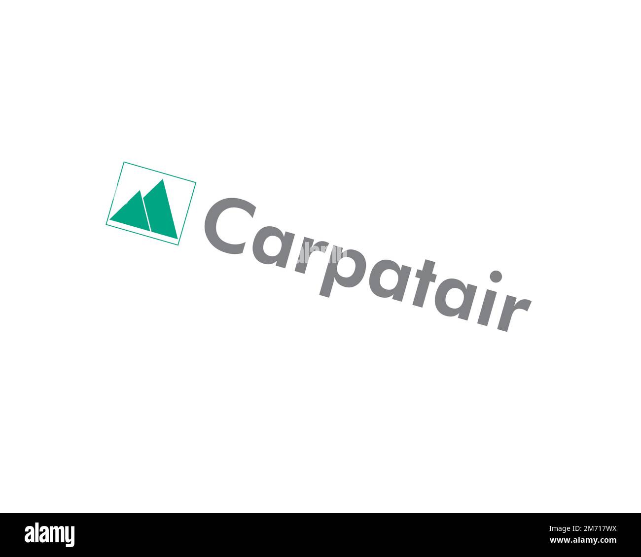 Carpatair, rotated logo, white background B Stock Photo - Alamy