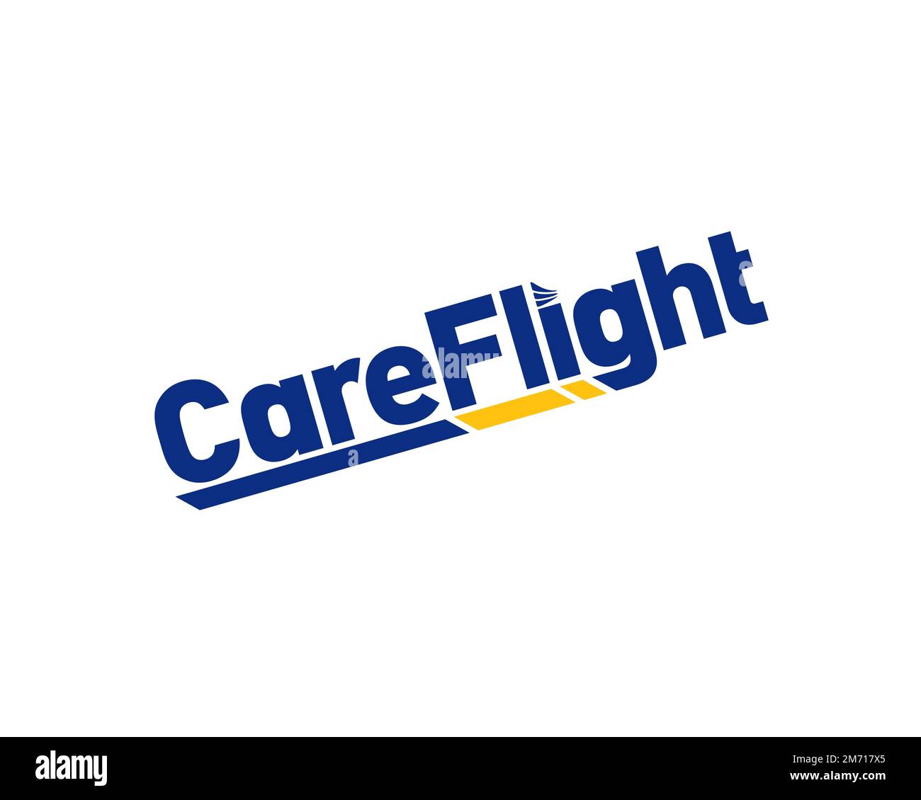CareFlight, rotated logo, white background Stock Photo - Alamy