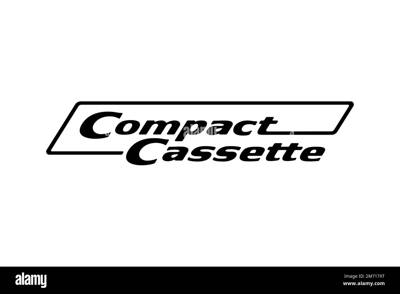 Cassette tape, Logo, White background Stock Photo - Alamy