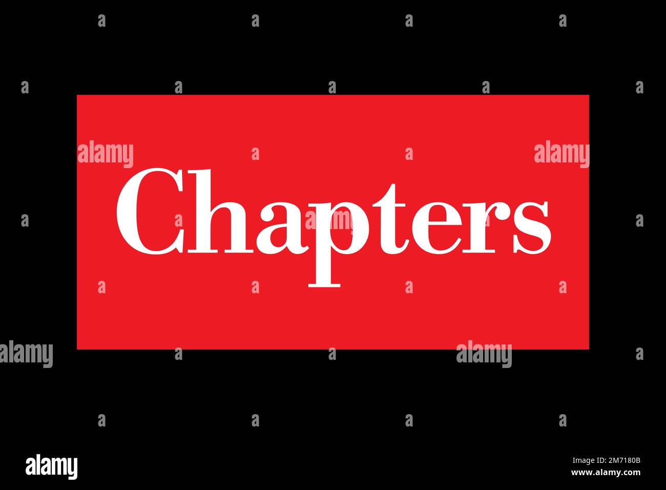 Chapters bookstore, Logo, Black background Stock Photo - Alamy