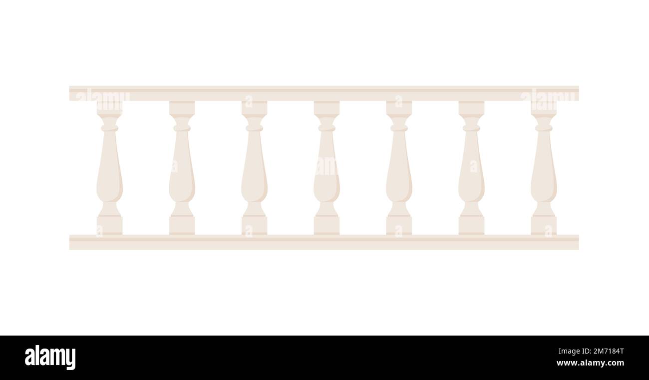 Stone balustrade with balusters for fencing. Palace fence. Balcony ...