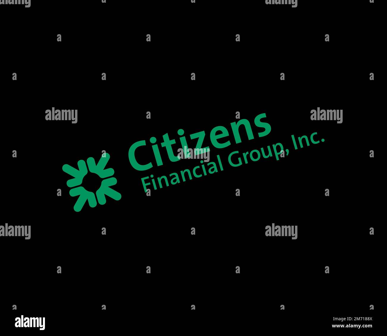 Citizens Financial Group, rotated logo, black background Stock Photo ... Citizens Financial Group, rotated logo, black background Stock Photo ...