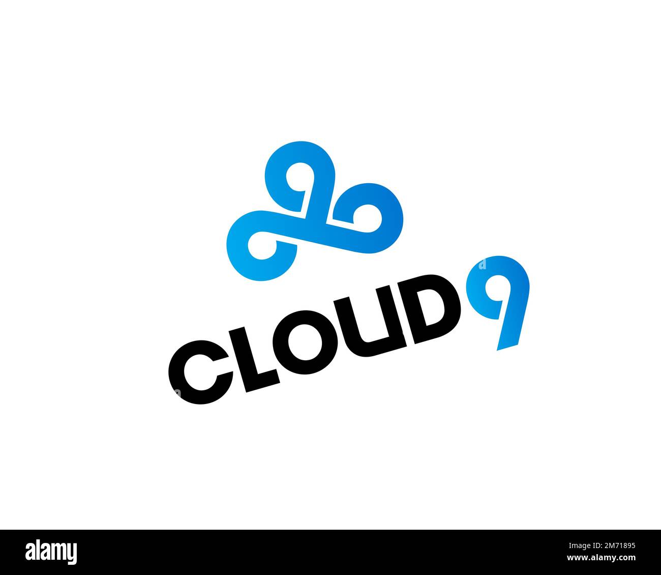 Cloud9, rotated logo, white background Stock Photo - Alamy