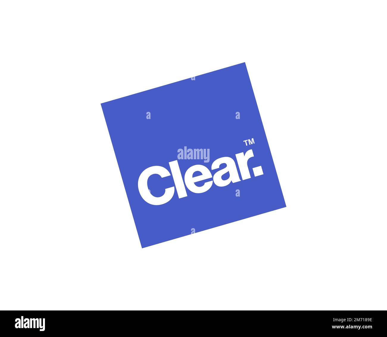 Clear Networks, Rotated Logo, White Background Stock Photo - Alamy