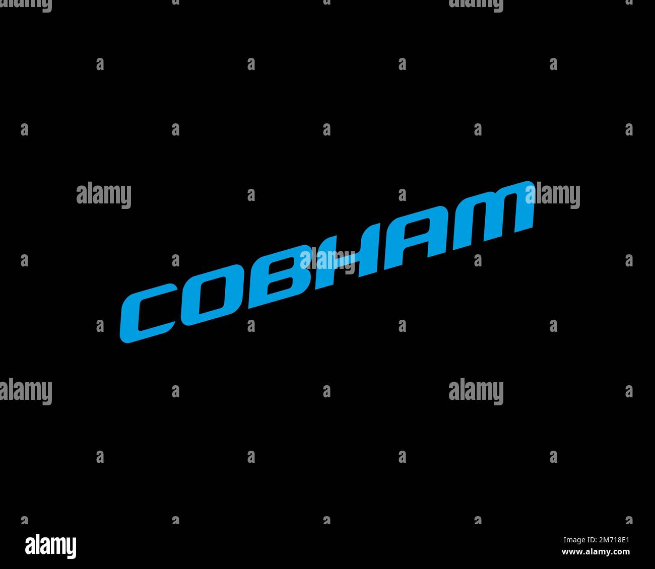 Cobham plc, rotated logo, black background Stock Photo - Alamy
