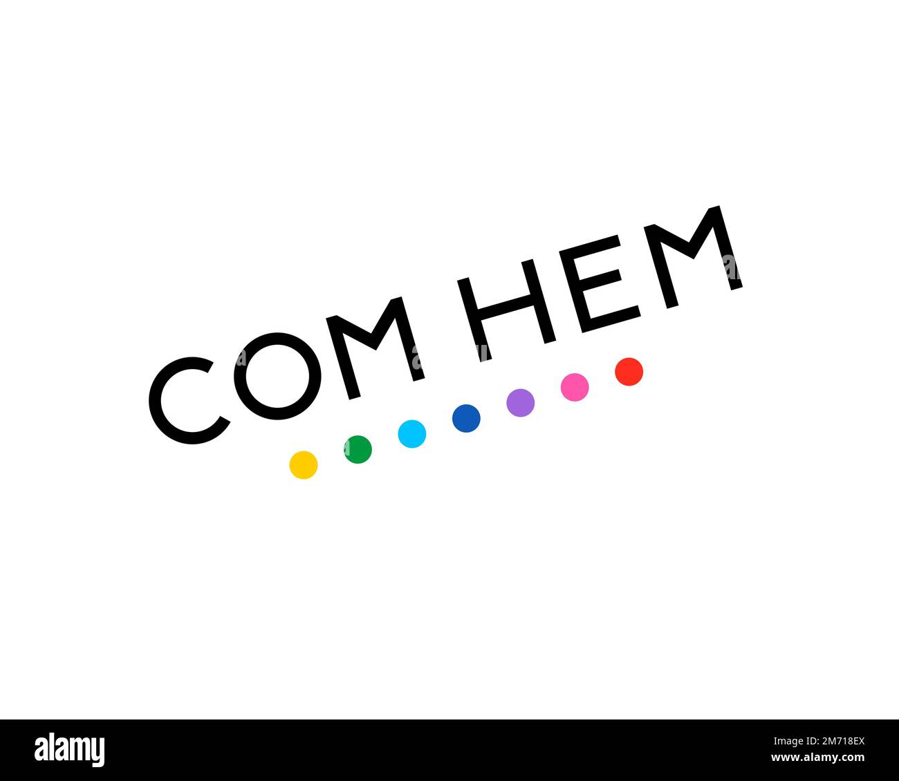 Com Hem, Rotated Logo, White Background Stock Photo - Alamy