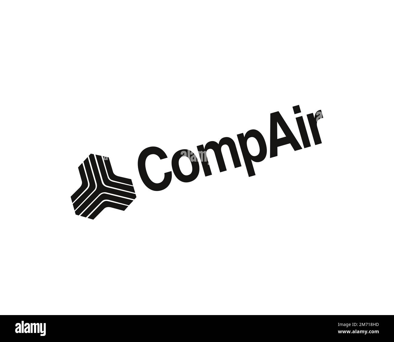 CompAir, rotated logo, white background Stock Photo - Alamy