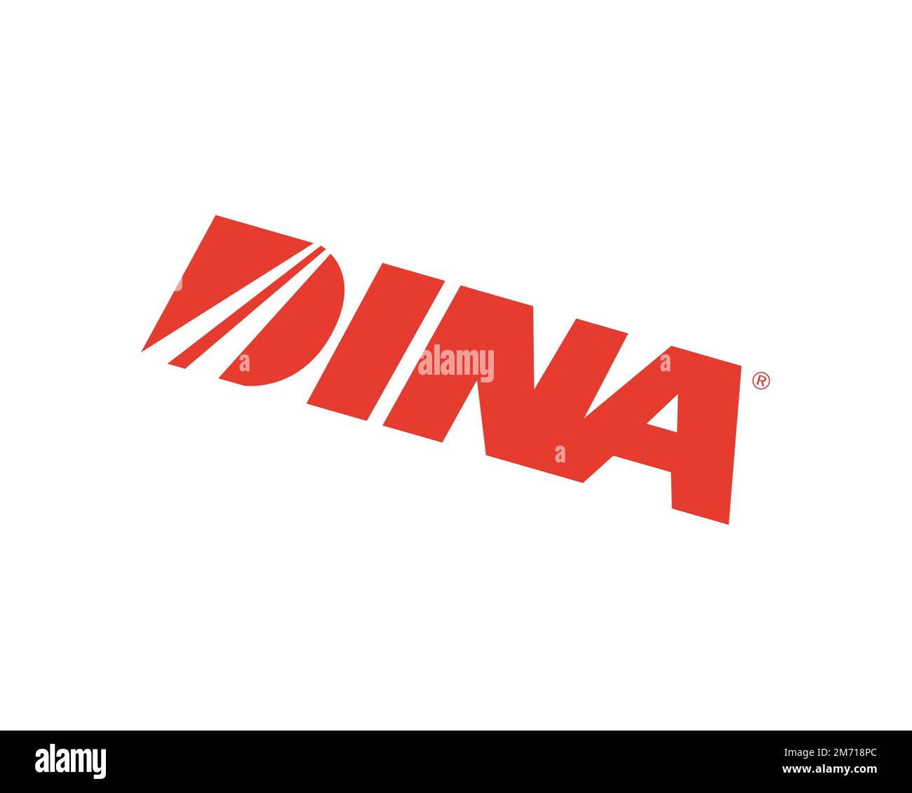 DINA S. A. rotated logo, white background B Stock Photo - Alamy