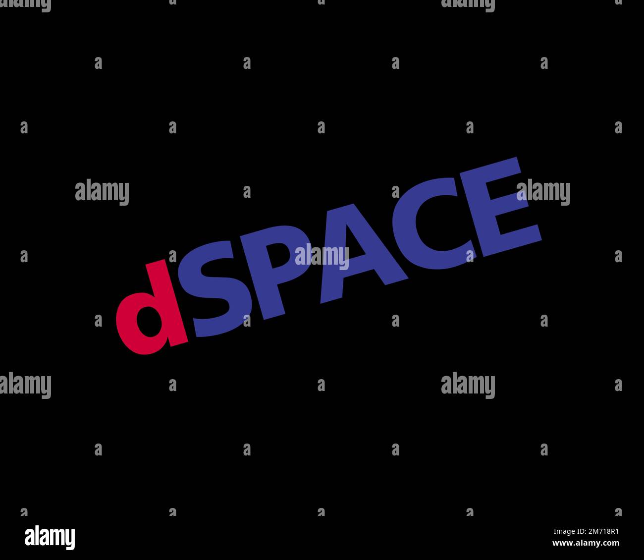 DSPACE GmbH, rotated logo, black background Stock Photo - Alamy