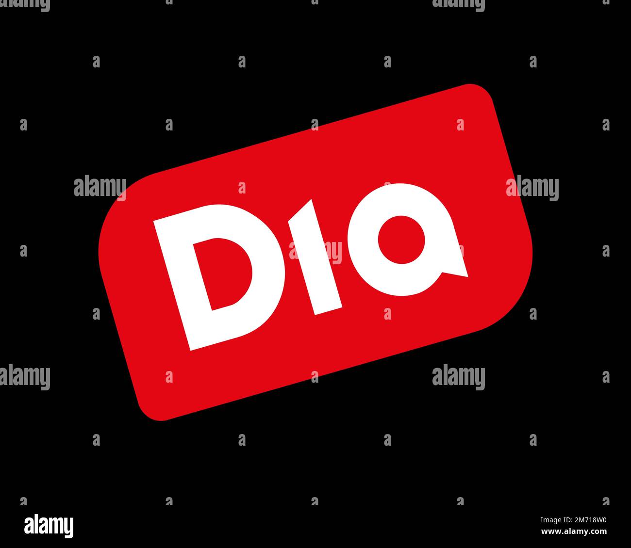 DIA supermarket chain, rotated logo, black background Stock Photo - Alamy