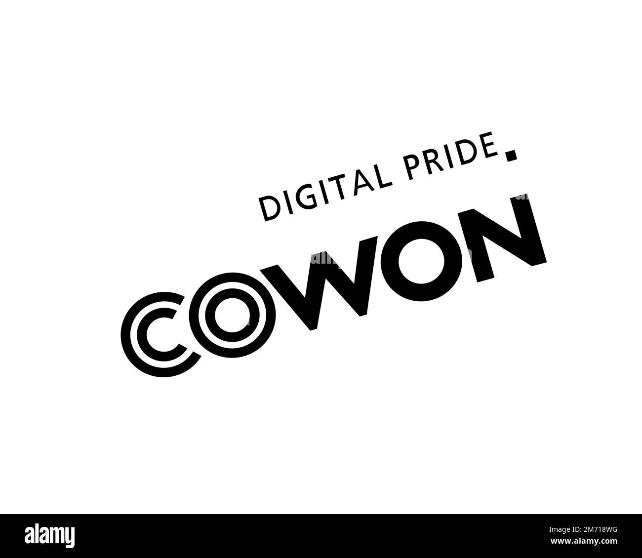 Cowon, rotated logo, white background Stock Photo - Alamy