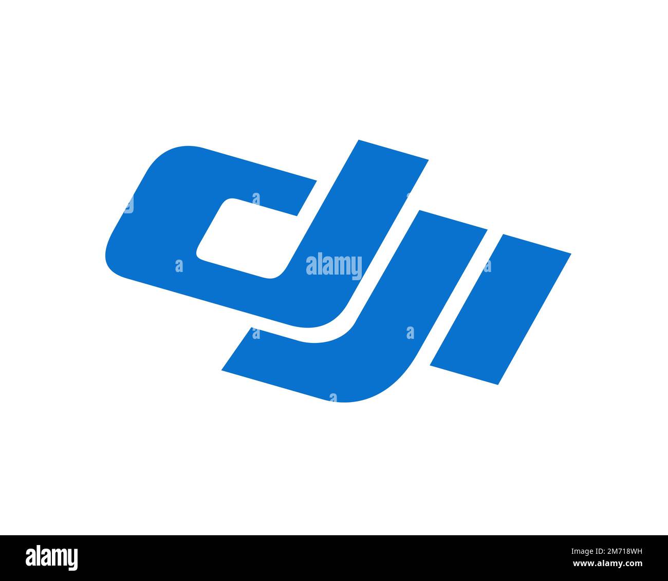 DJI company, rotated logo, white background B Stock Photo - Alamy