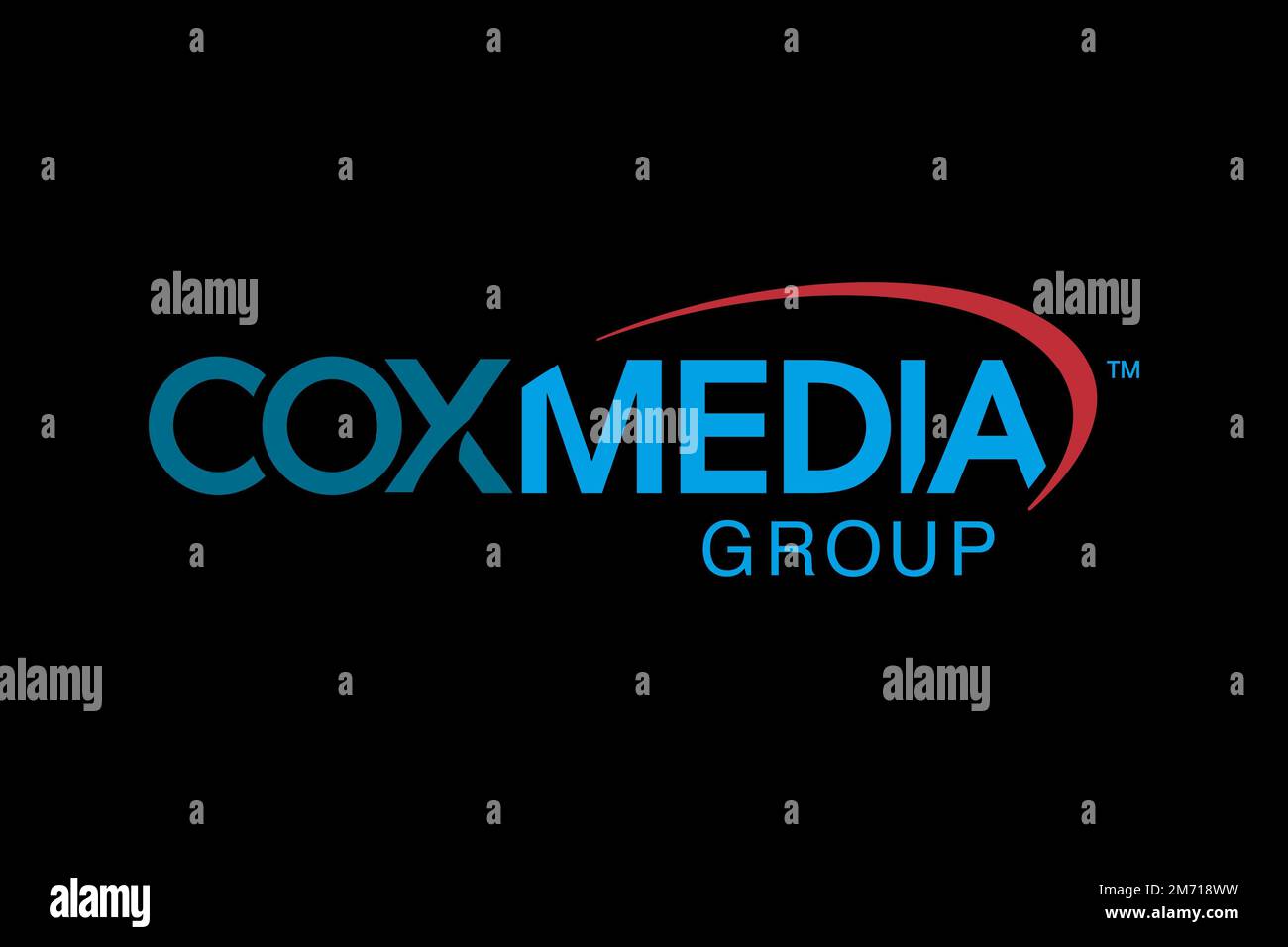 Cox Media Group, Logo, Black background Stock Photo - Alamy