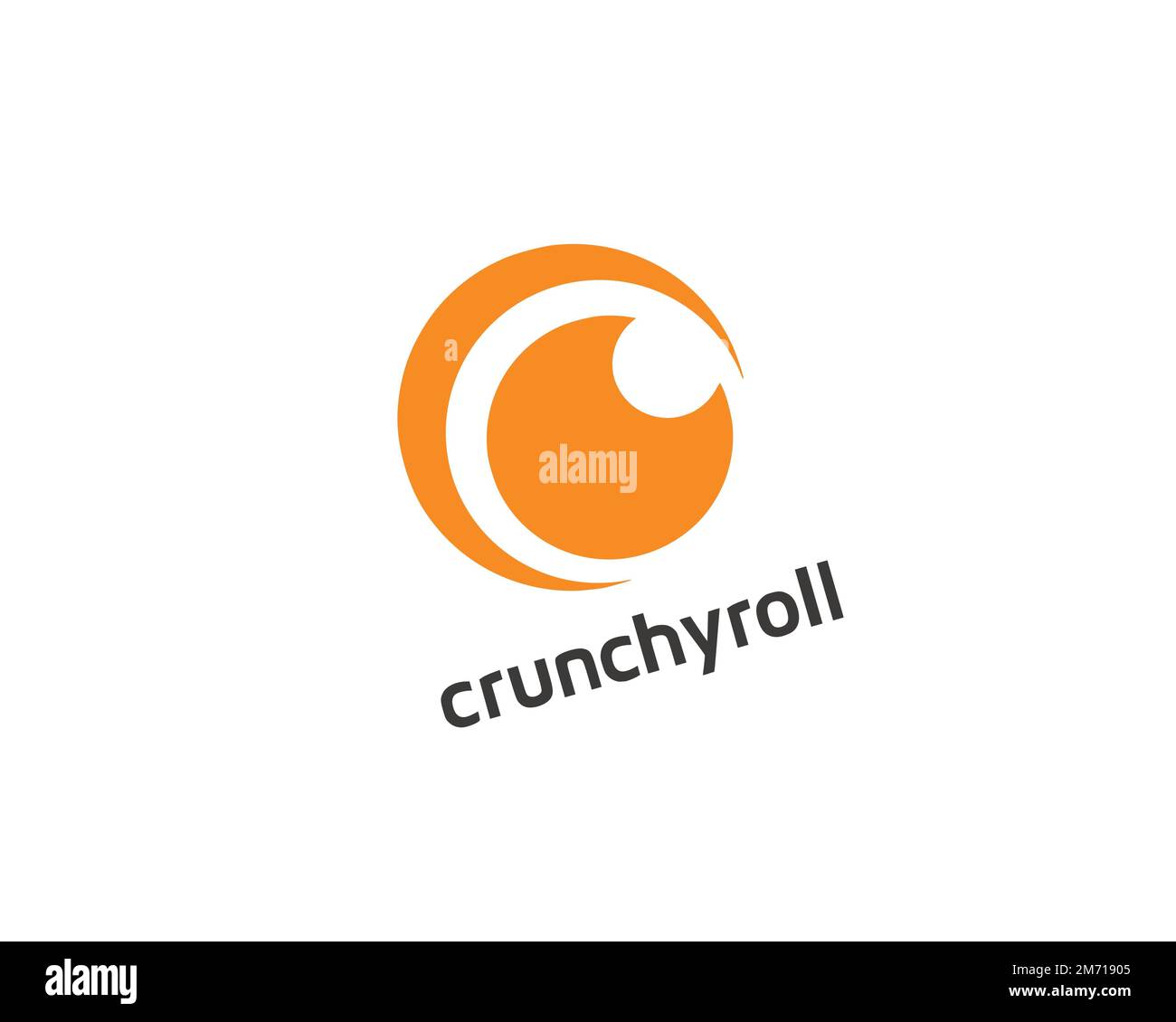 Crunchyroll, rotated logo, white background Stock Photo - Alamy