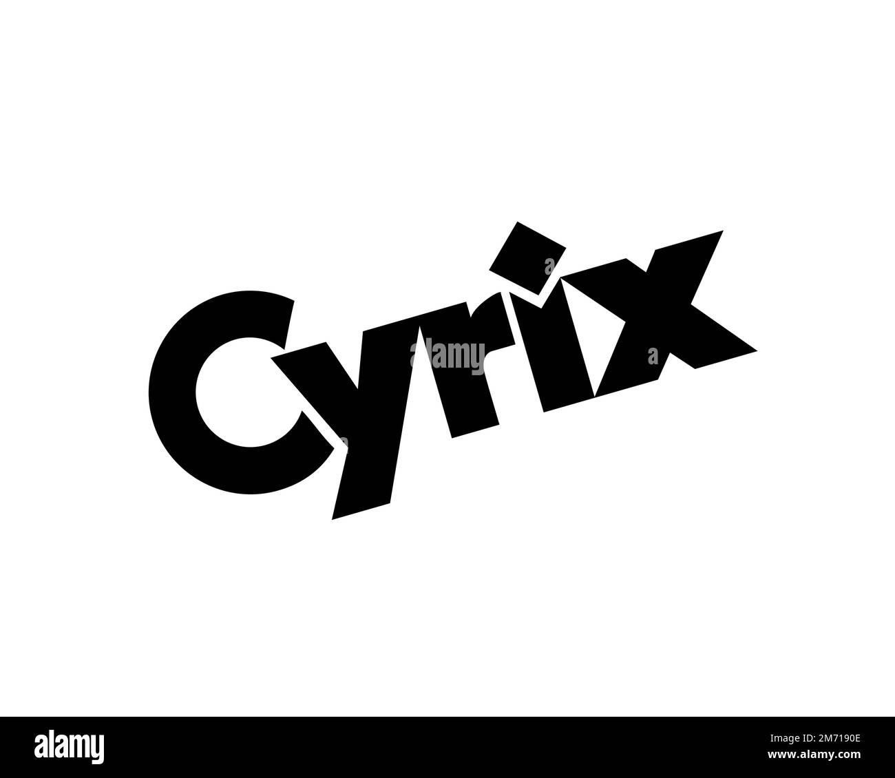 Cyrix, rotated logo, white background Stock Photo - Alamy
