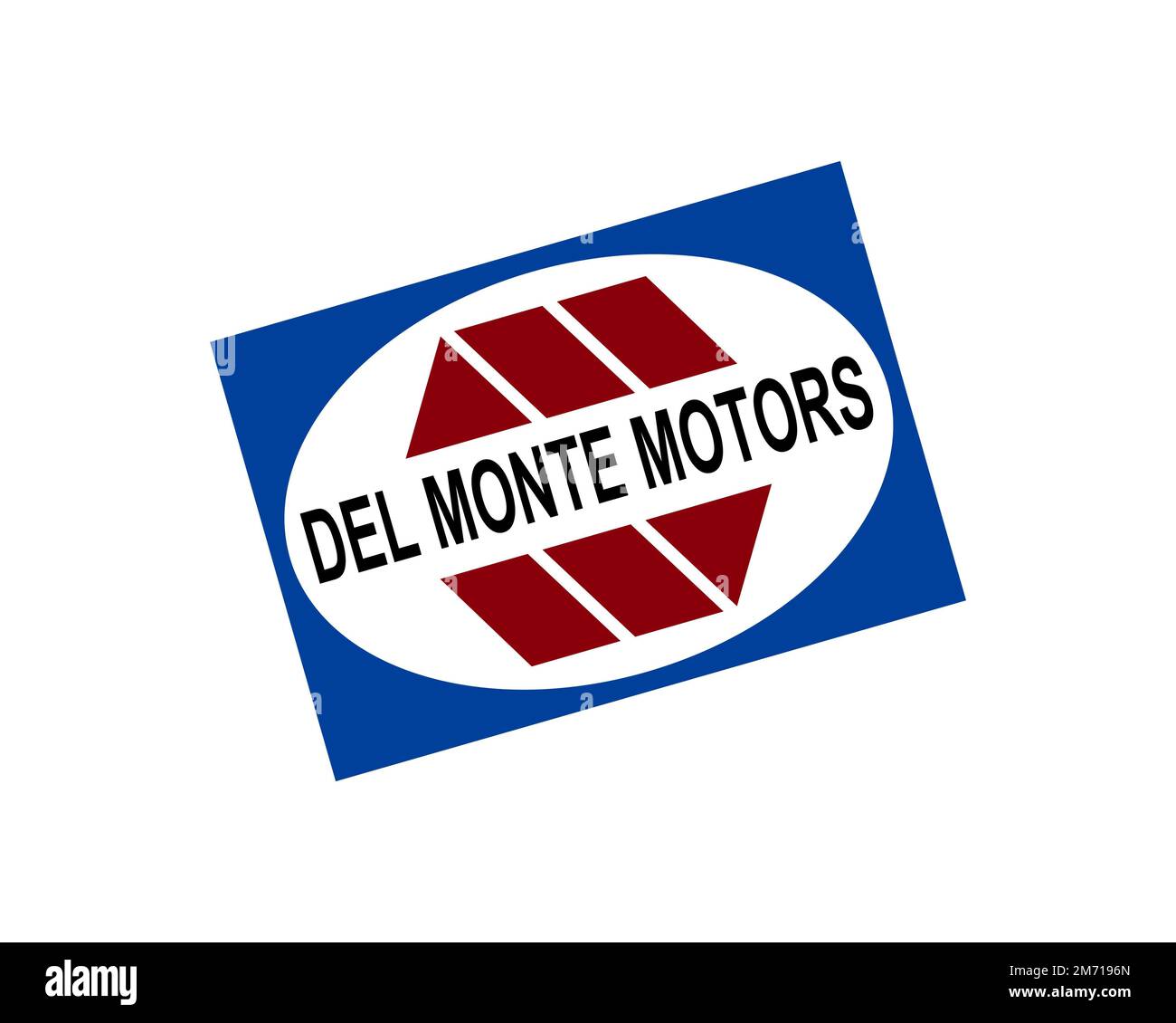 Del Monte Motors, Rotated Logo, White Background Stock Photo - Alamy