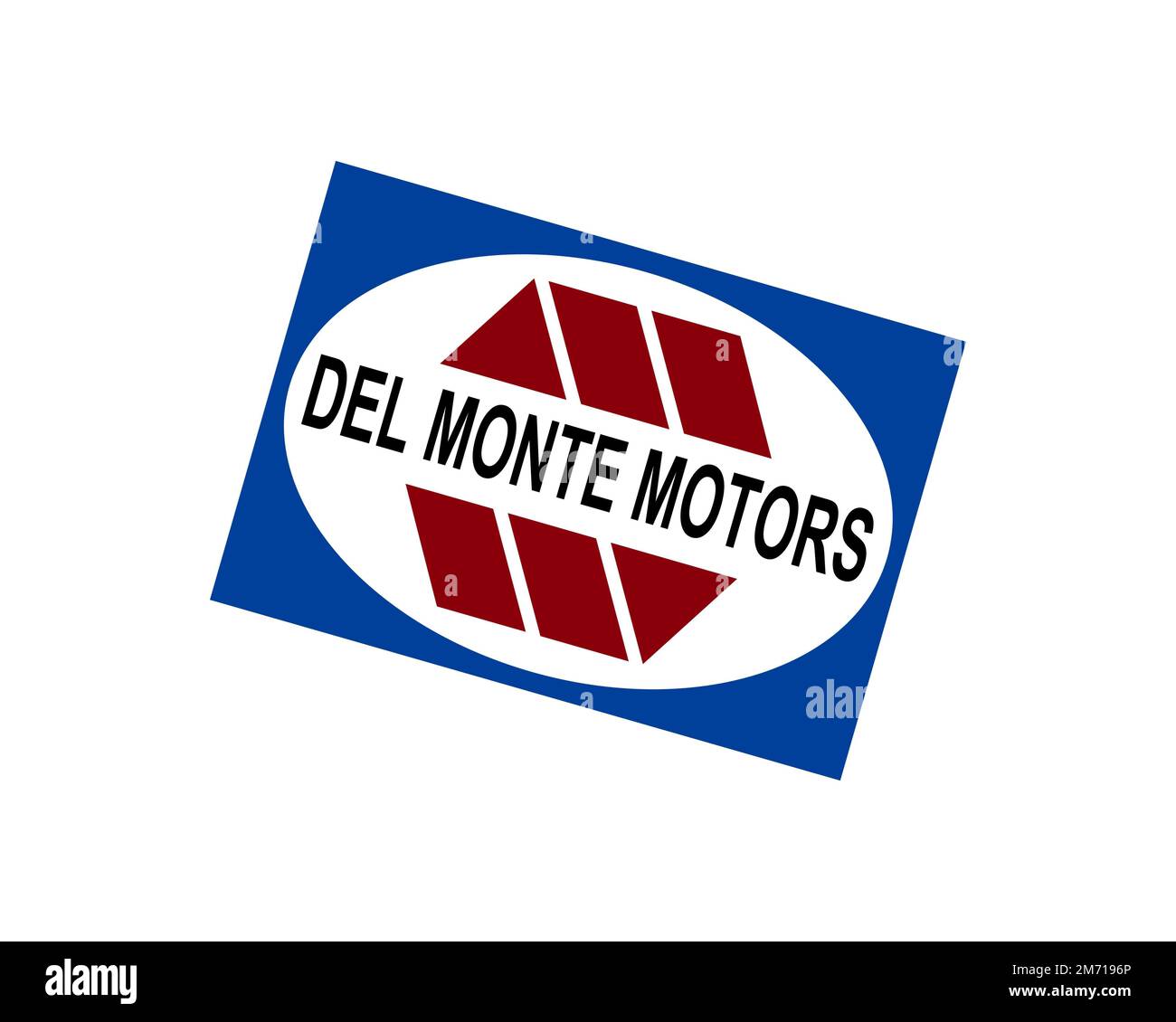 Del Monte Motors, rotated logo, white background B Stock Photo - Alamy