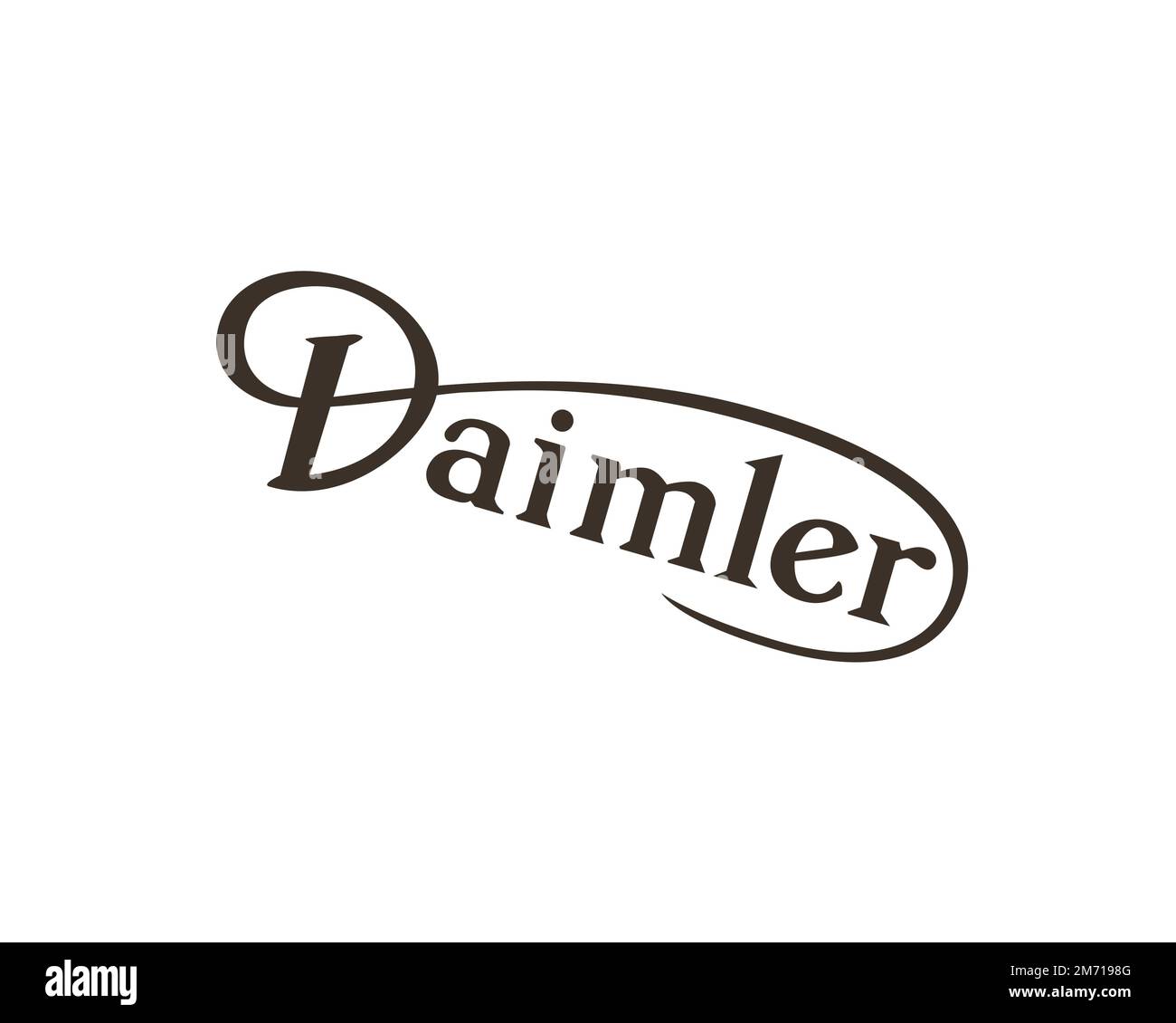 Daimler Company, rotated logo, white background B Stock Photo - Alamy