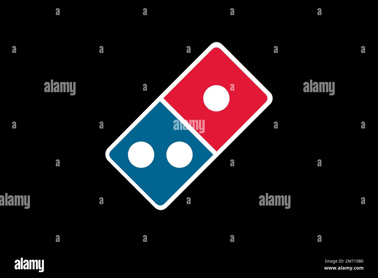 Domino's Pizza Group, Logo, Black background Stock Photo - Alamy