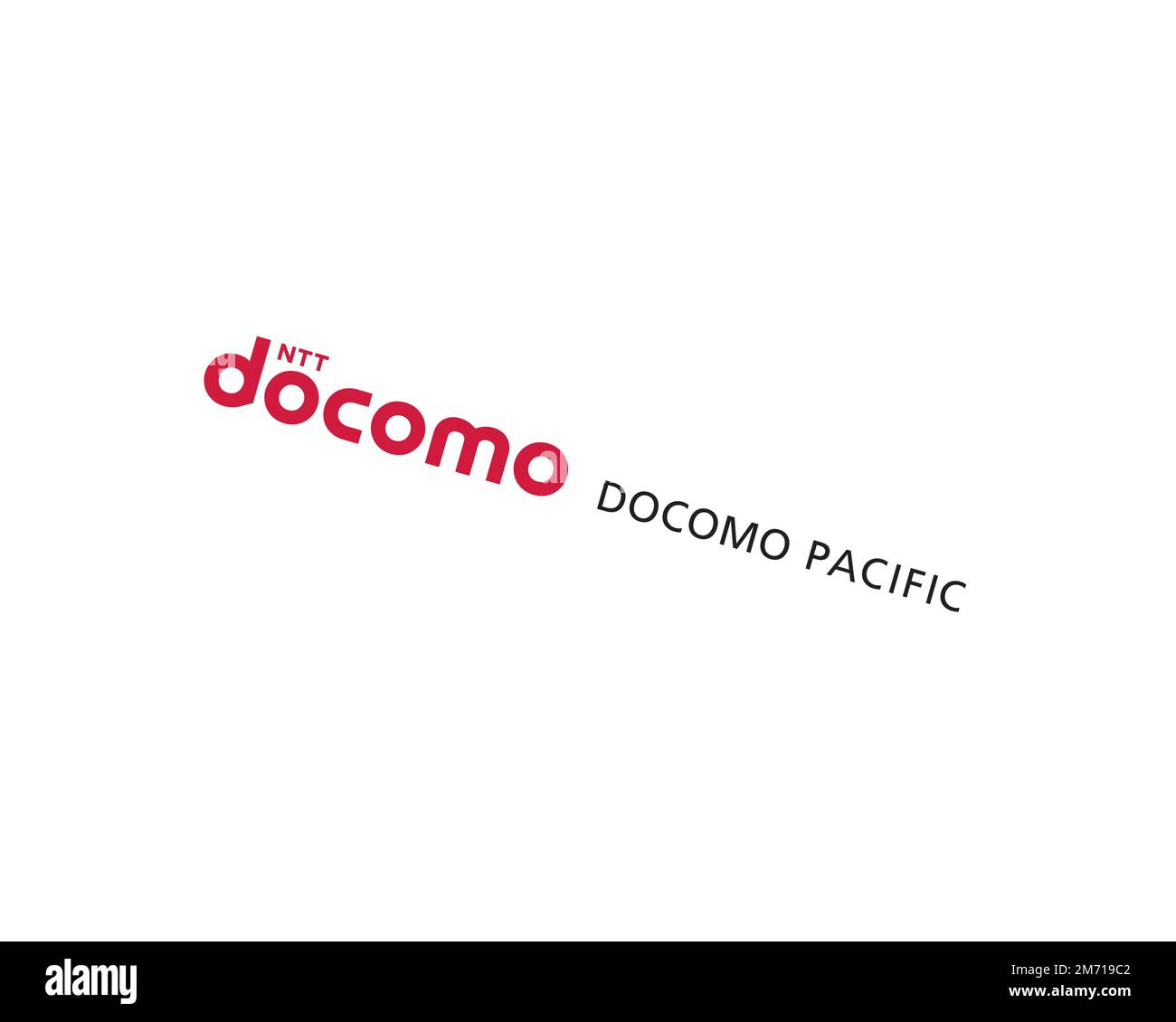 DoCoMo Pacific, rotated logo, white background B Stock Photo - Alamy